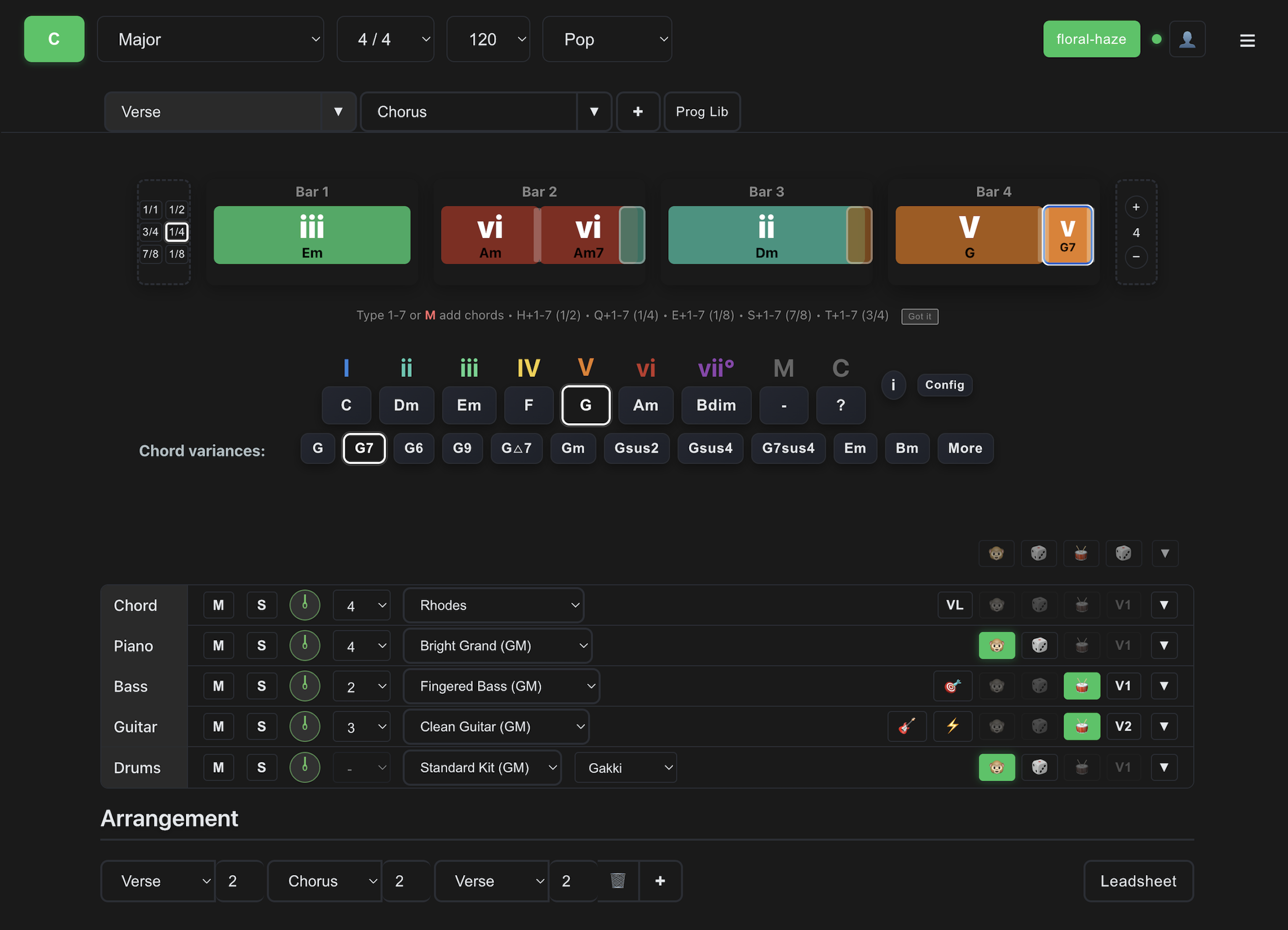 NOTES - Chord Progression Editor for Audiotool | Create Music Theory ...