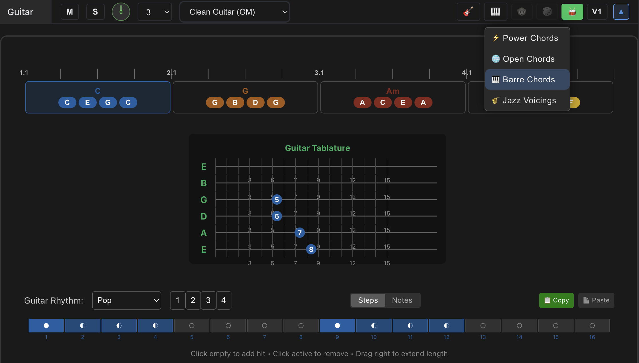 NOTES - Chord Progression Editor for Audiotool | Create Music Theory ...